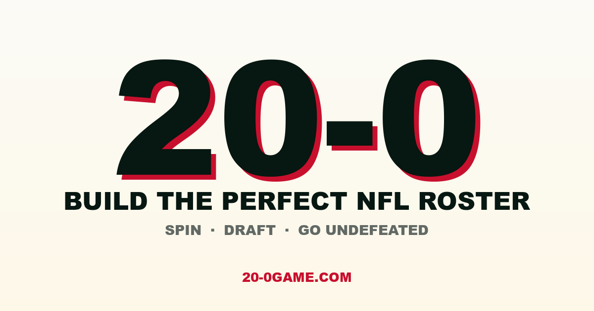 Play 20-0 Game Online: Build the Perfect NFL Roster
